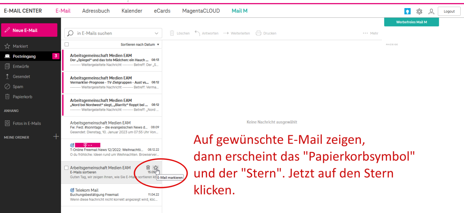 T-Online – E-Mail zu Favoriten hinzufügen – SenGuide